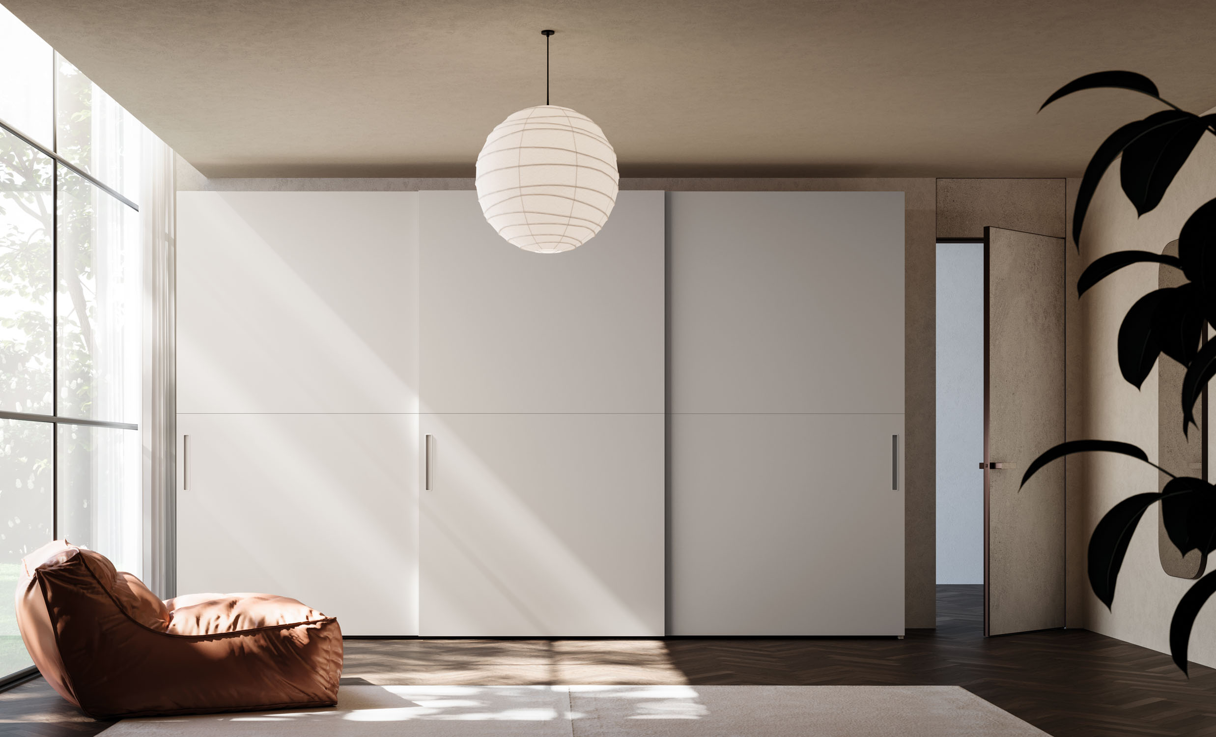 Sliding wardrobe with Split doors composition Night 36 - Sliding ...