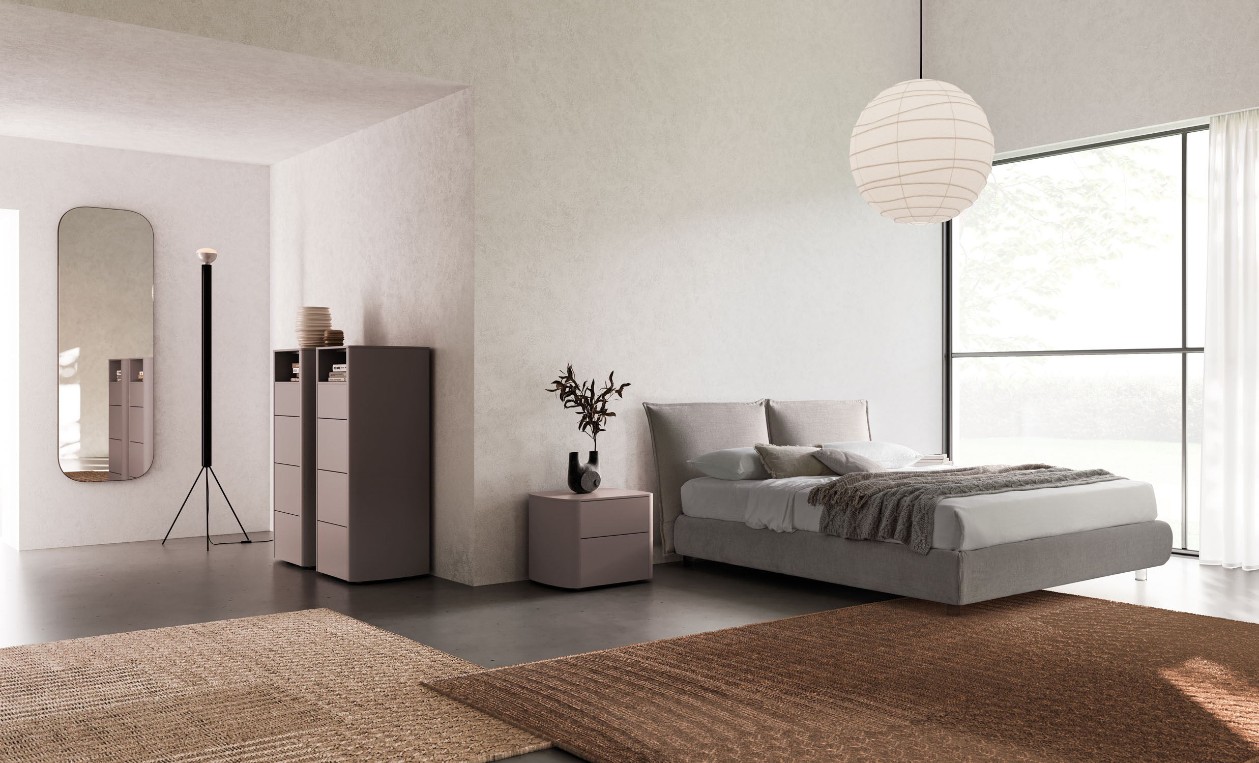 Letto Alissa composizione Night 15 - Letti imbottiti, Programma Notte - Orme