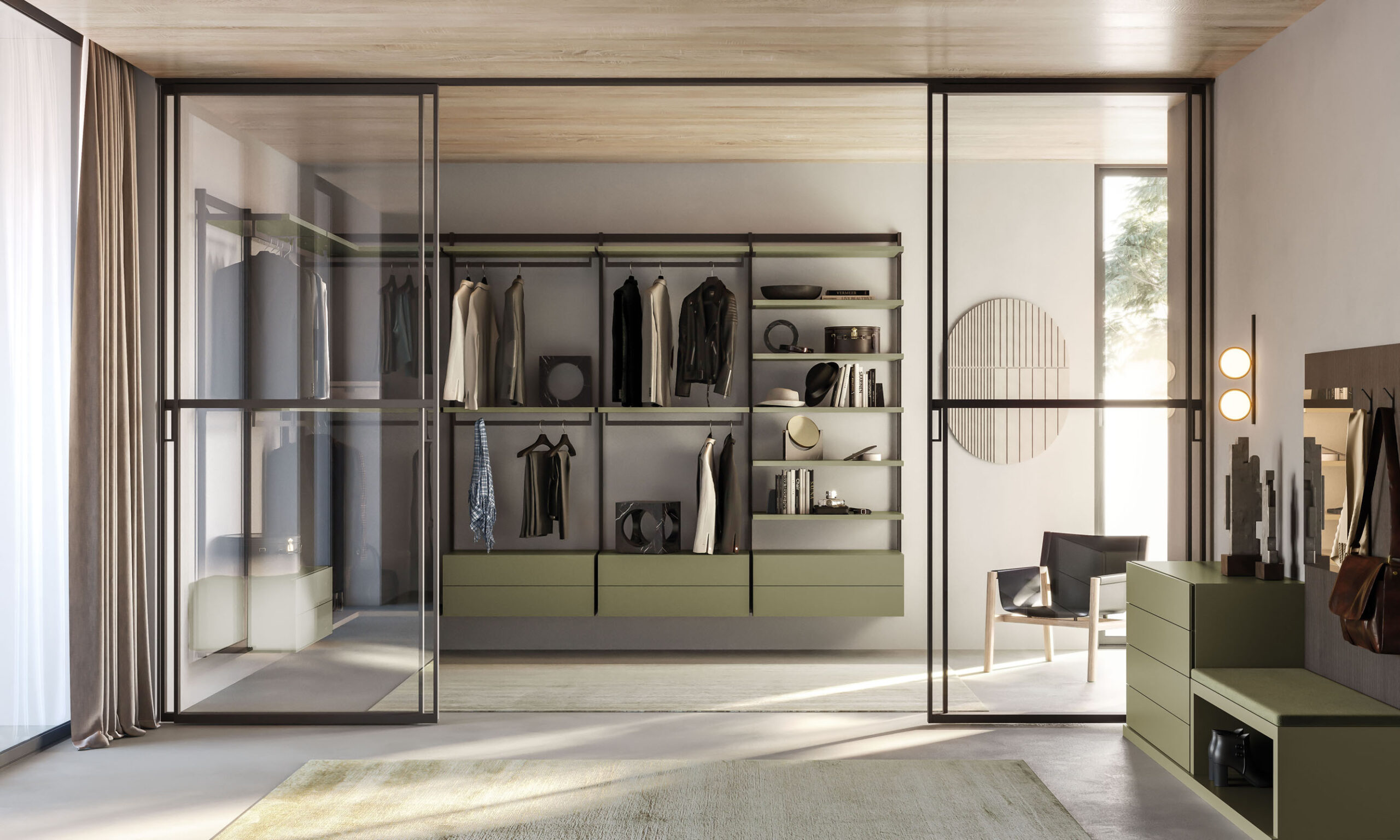Naked walk-in closet composition 03 - Walk-in wardrobes and special solutions, Vertigo wardrobes ...