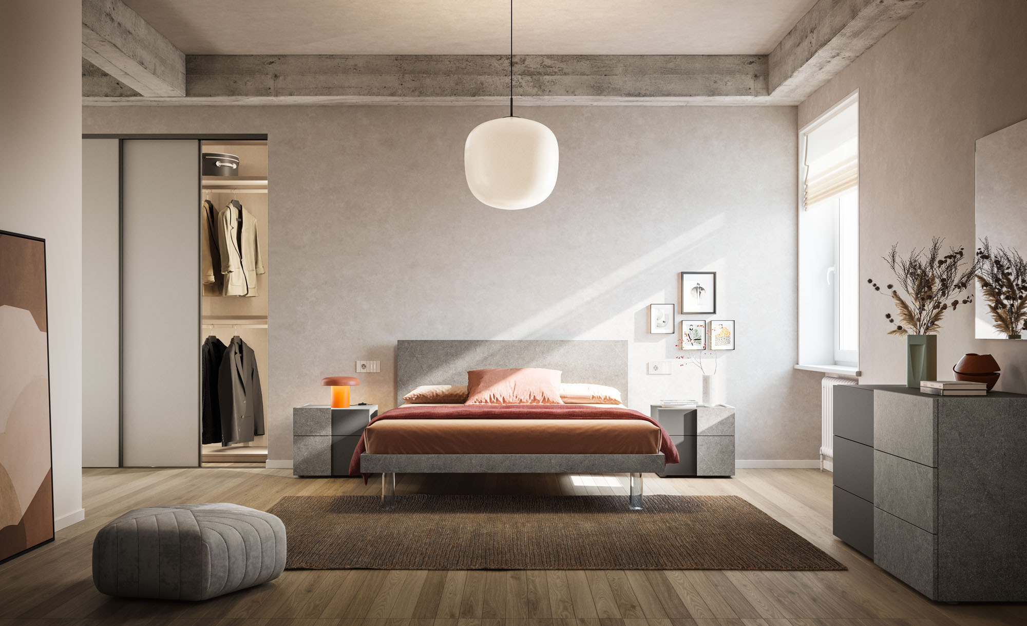 Letto Cremi composizione Night 24 - Letti in legno, Programma Light ...