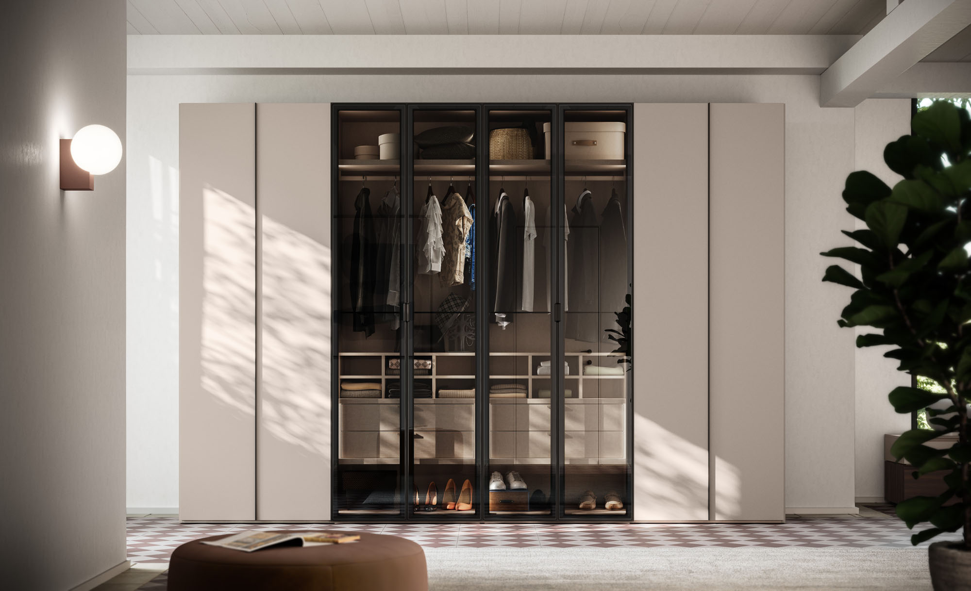 Hinged wardrobe Manlò door + Daly composition Wardrobe 27 - Hinged ...
